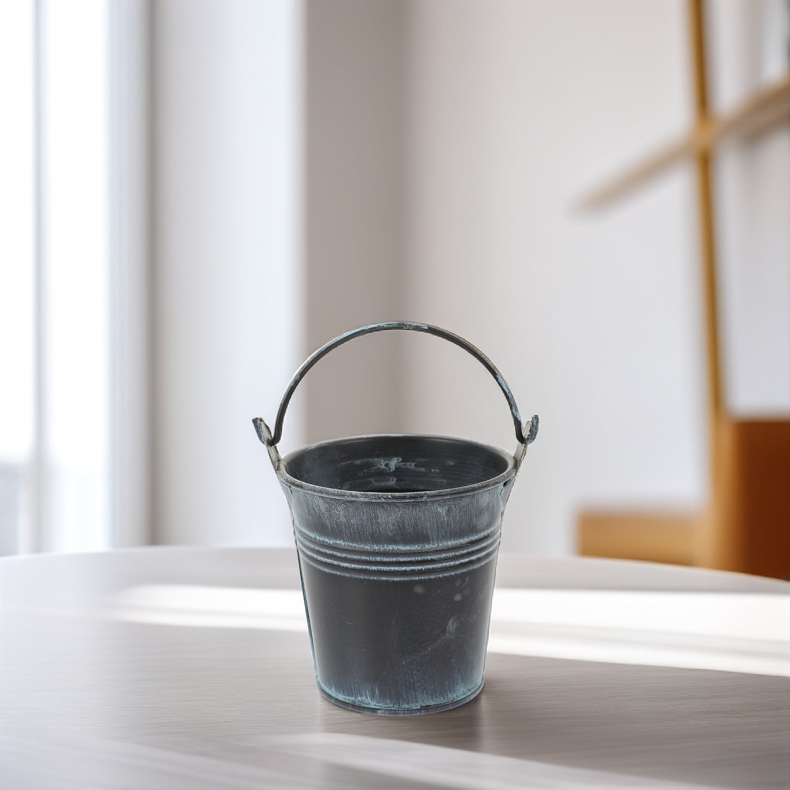 SOPOTUTU 3pcs Metal Flower Pot Buckets Black Home Decoration Gift ...