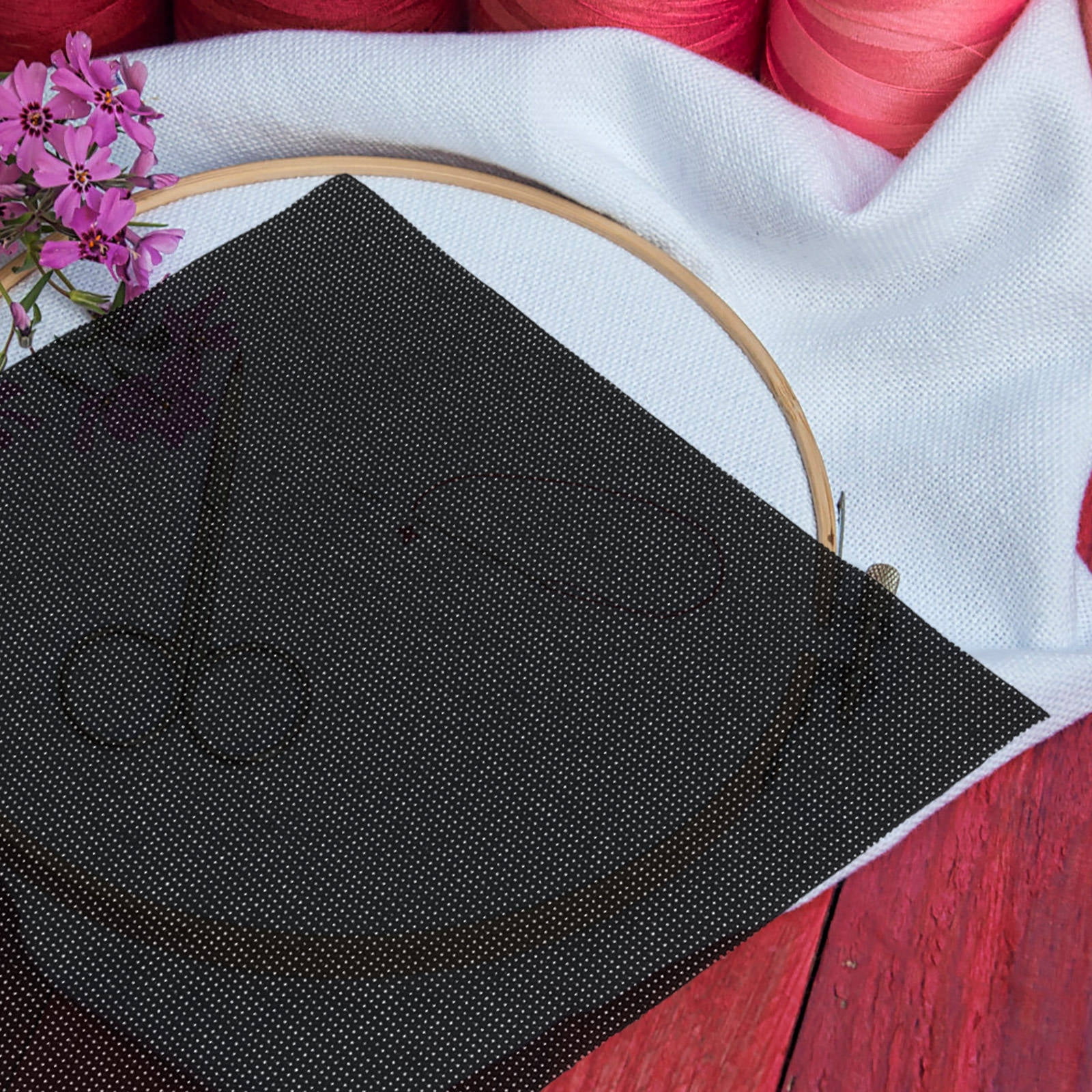 SOPOTUTU Needlework Fabric Black Polyester 3Pack - Walmart.com