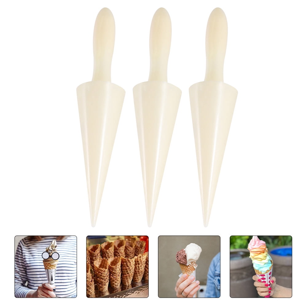 SOPOTUTU 3Set Reusable Ice Cream Cones ABS Material Sweet Cone Molds ...