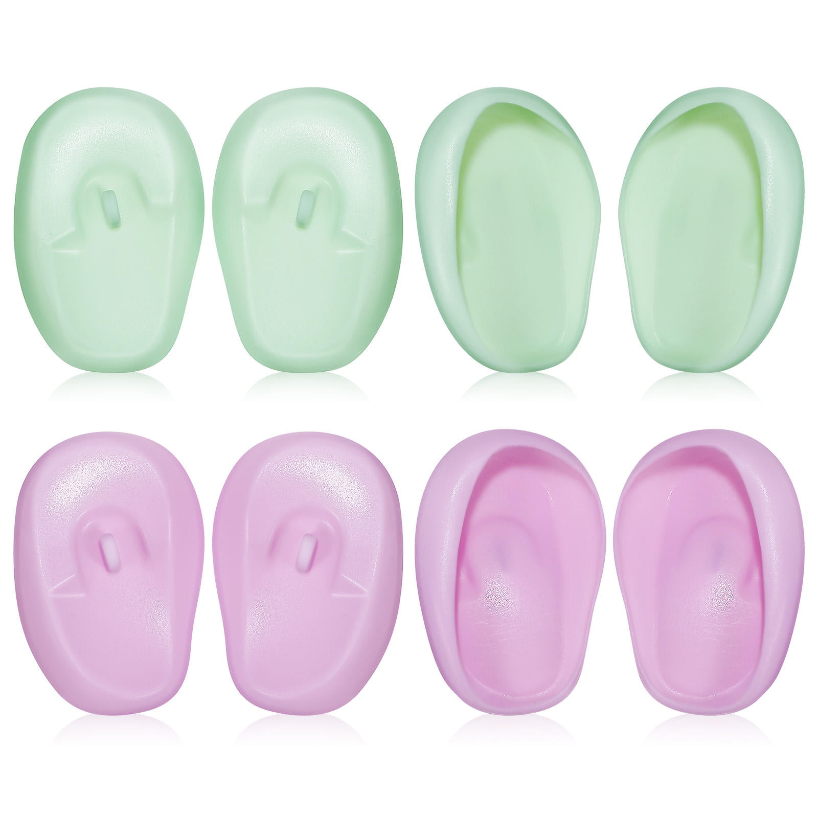 SOPOTUTU 4 Pairs Bathroom Ear Cap Silicone Ear Covers For Hairdressing ...
