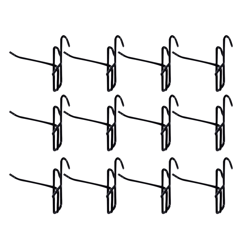 SOPOTUTU 40Pcs Iron Display Prop Hooks Nail Free Black Metal Hangers ...