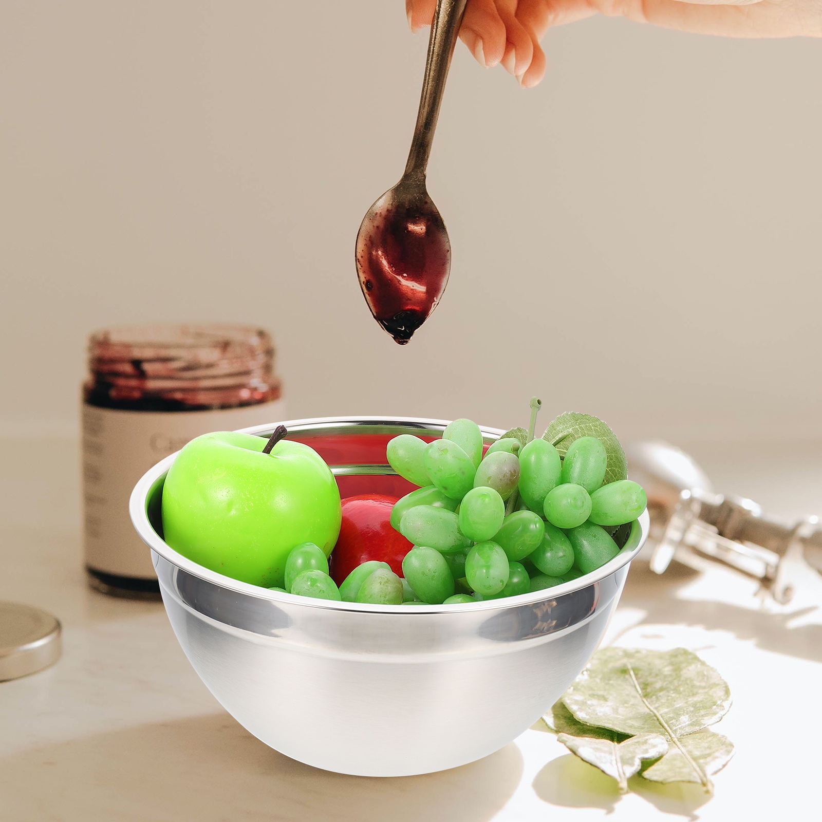 SOPOTUTU 4-Piece Stainless Steel Mixing Bowl Set, Assorted Colors ...