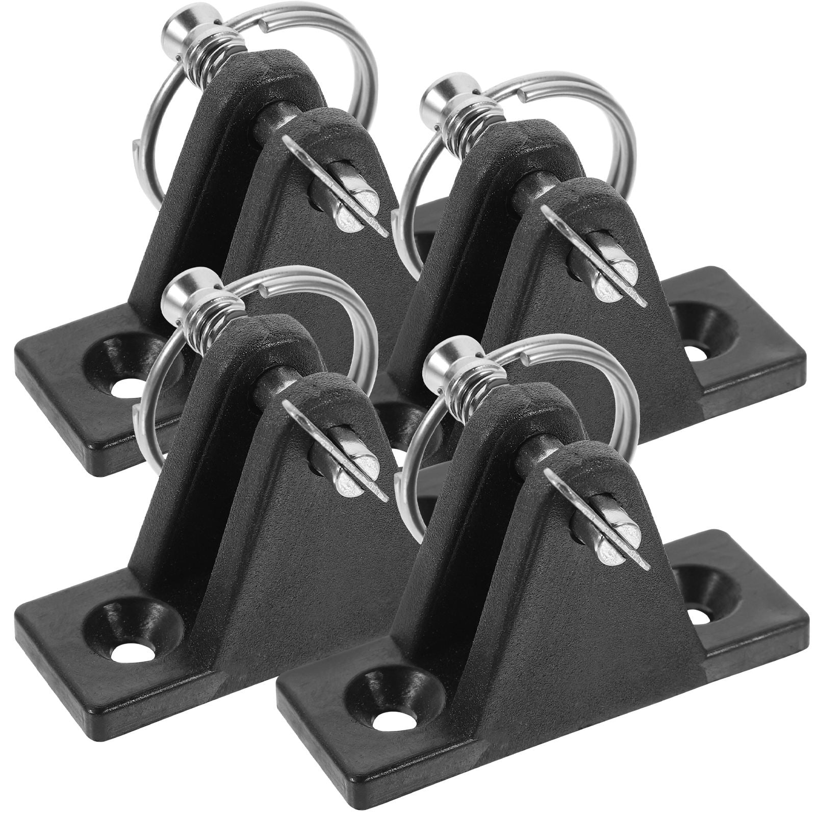 SOPOTUTU 4Pcs Black Bimini Tops Deck Hinges for Boat Canopy Flat Base ...