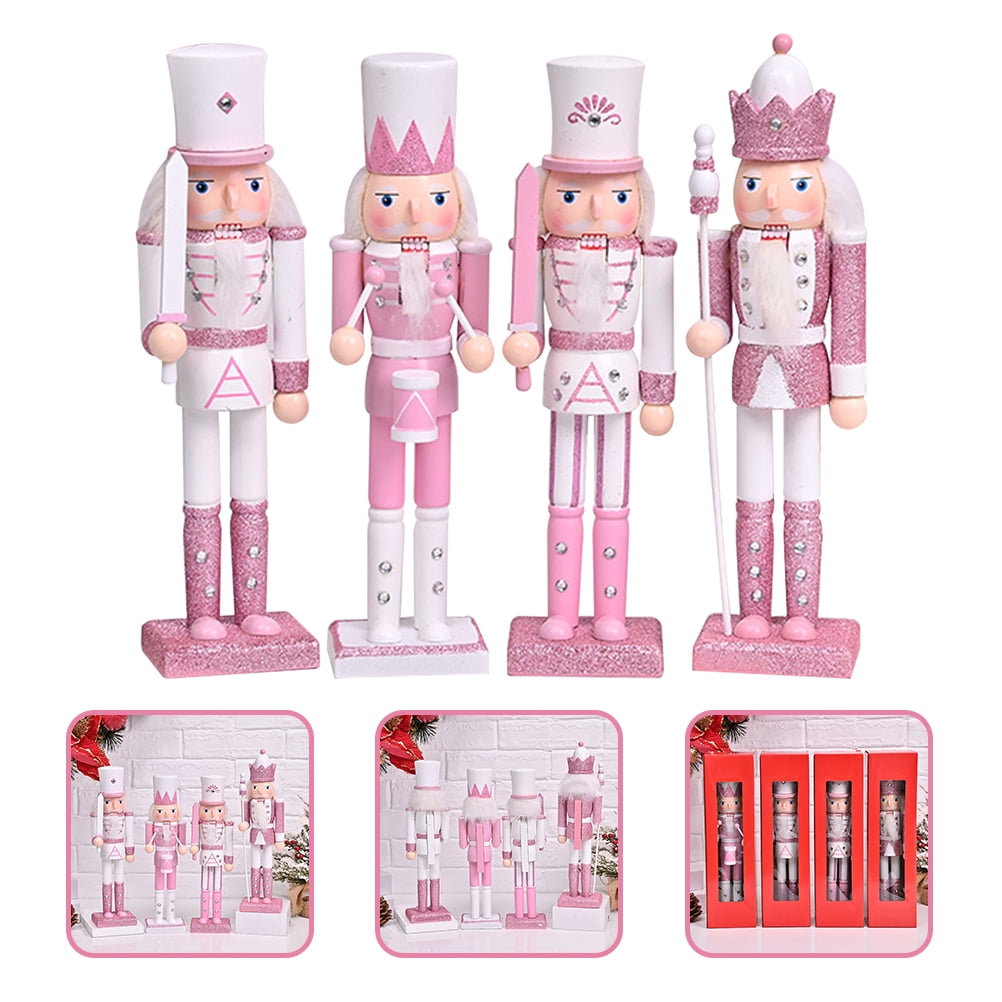 SOPOTUTU 4Pcs Children Nutcracker Assorted Color Wood Soldier Puppet ...