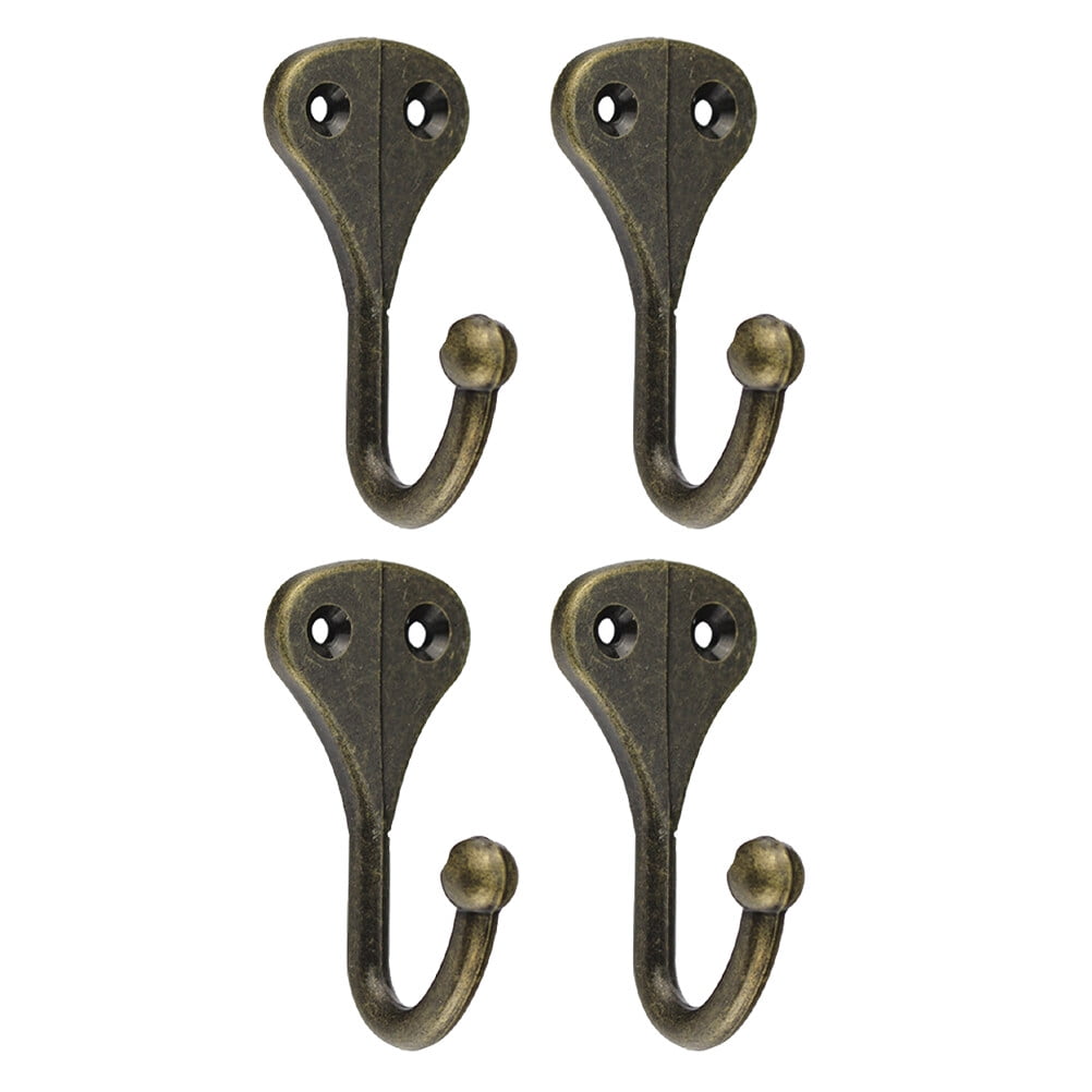 SOPOTUTU 4Pcs Coat Hooks Heavy Duty Zinc Alloy Wall Hangers for Hats ...