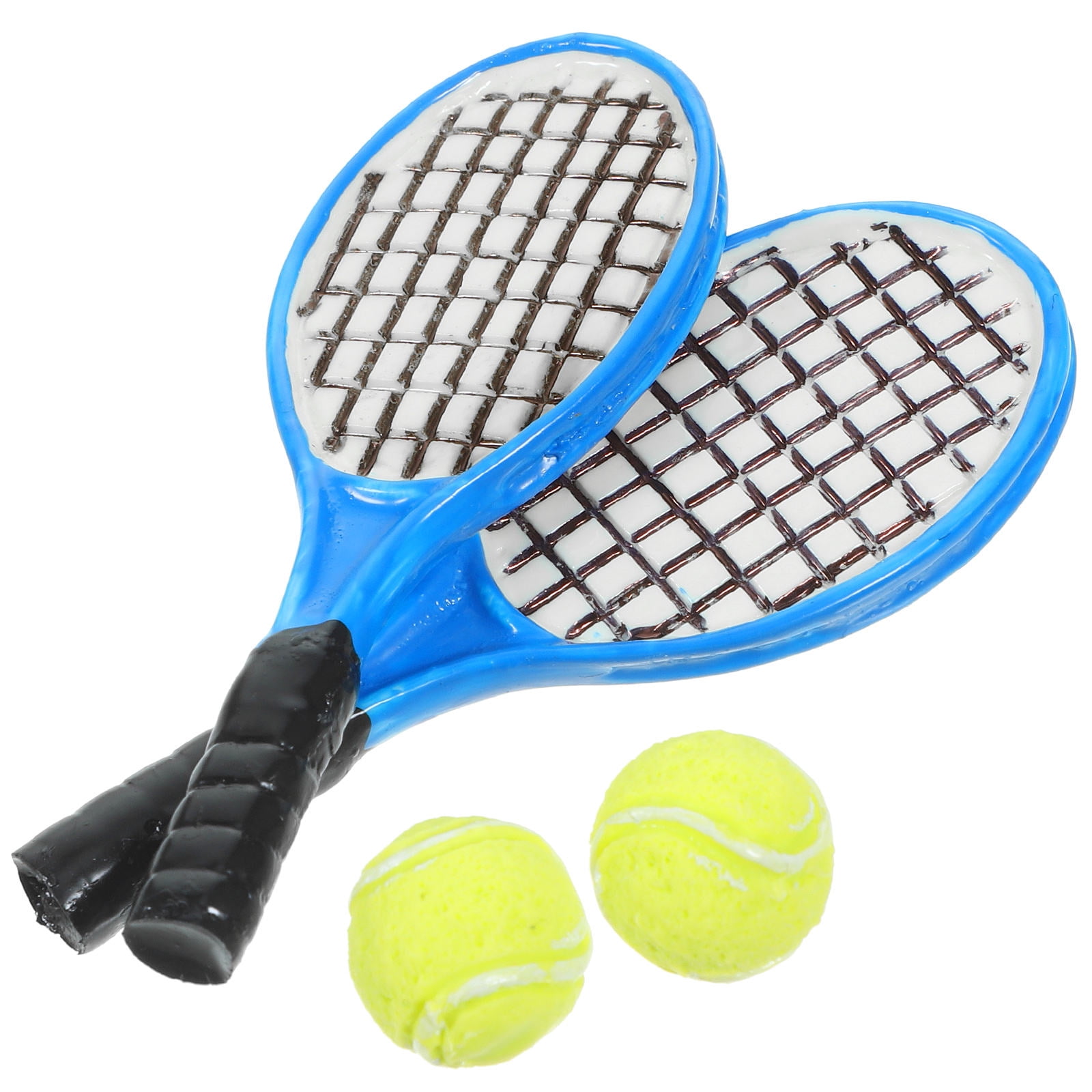 SOPOTUTU 4Pcs Mini Toy Tennis Racket Mini Simulation Tennis Racket ...