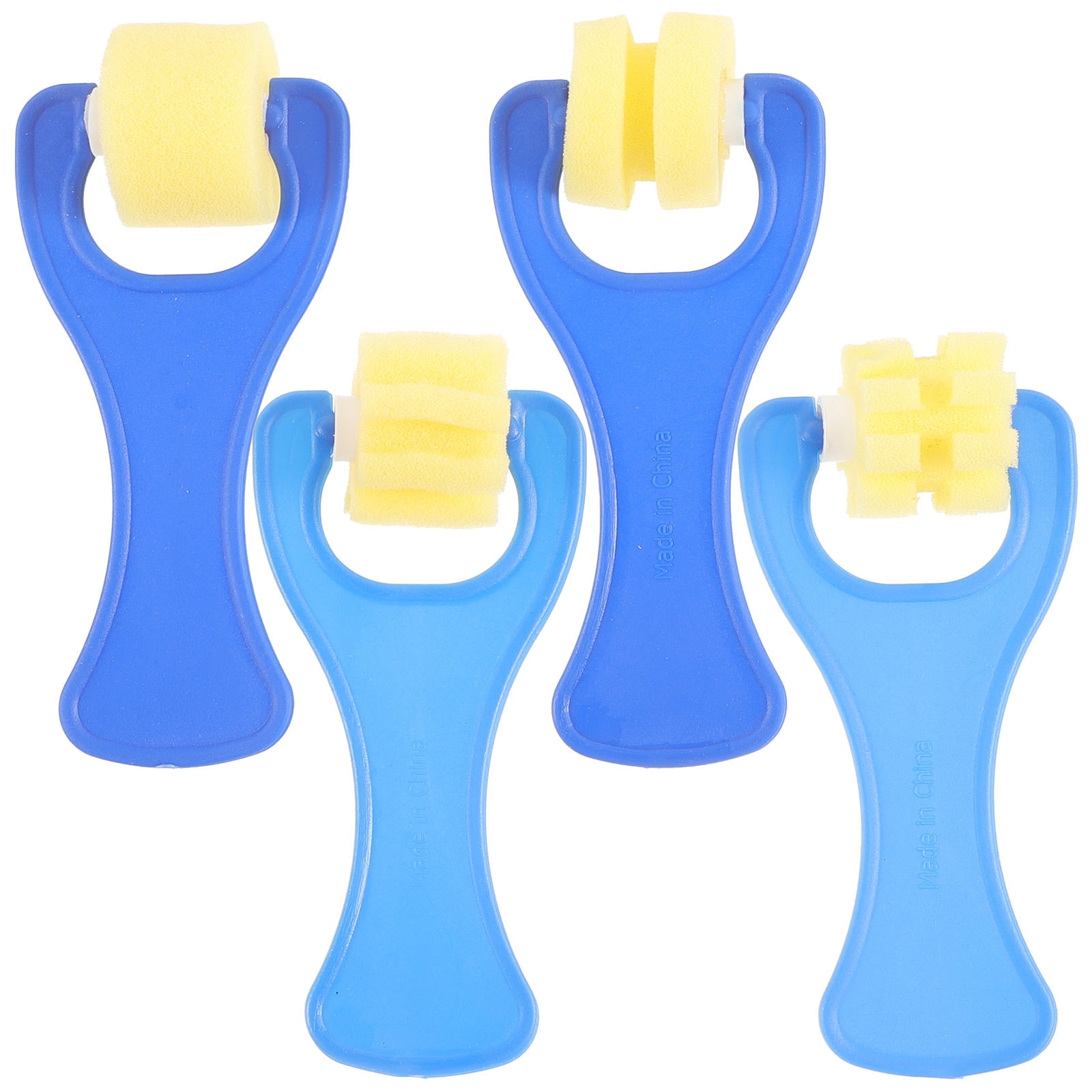 SOPOTUTU 4pcs Blue Sponge Rollers Dipping in Paint Kids Art Supplies ...