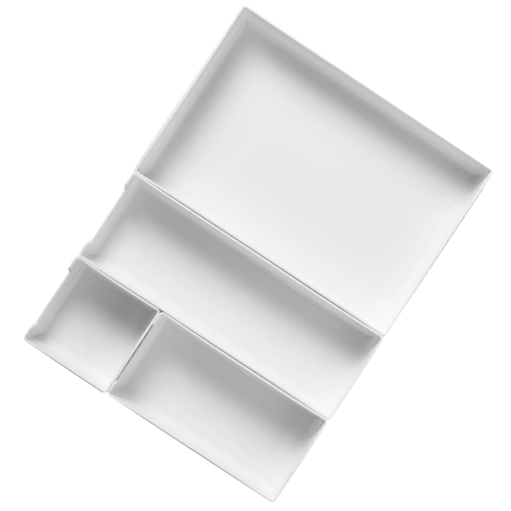 SOPOTUTU 4Pcs White Vanity Trays for Bathroom with Stackable Design for ...