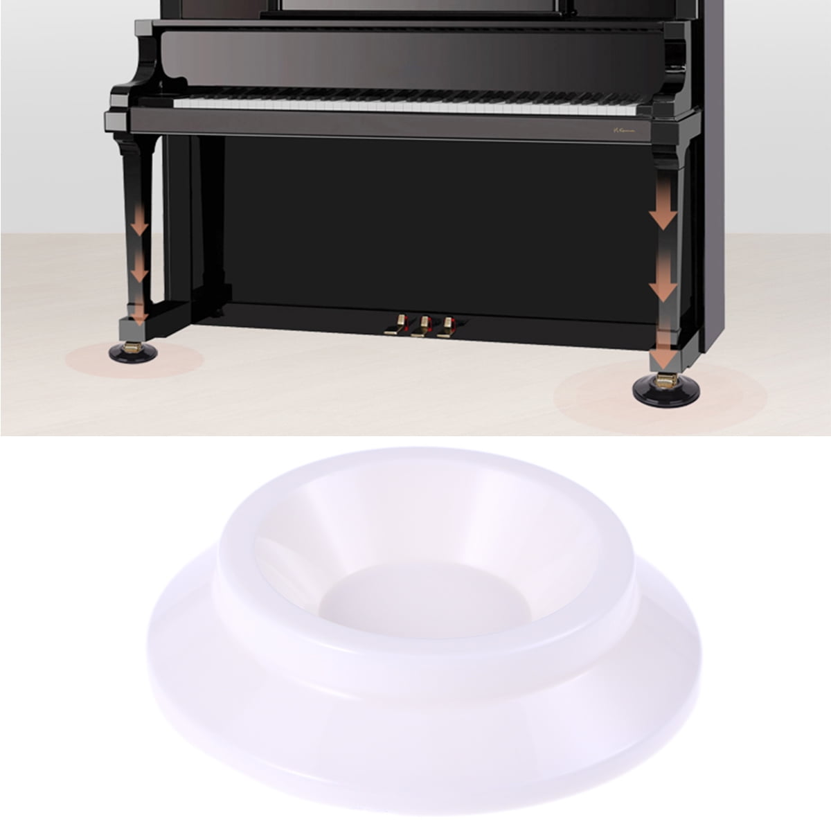 SOPOTUTU Upright Pianos Floor Mats Anti Slip 4Set White - Walmart.com