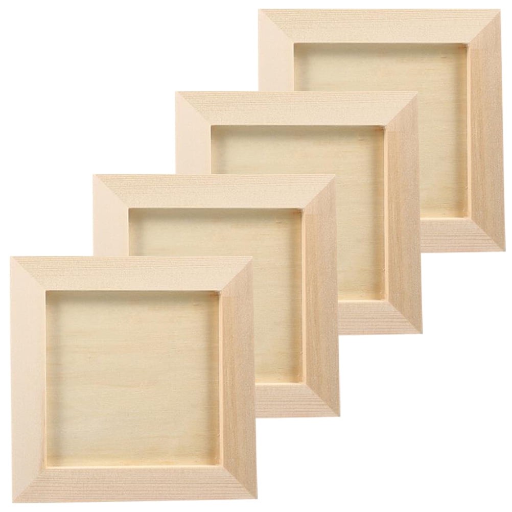 SOPOTUTU Sopotutu Wooden Picture Frames Beige 4Pcs DIY Decoration ...