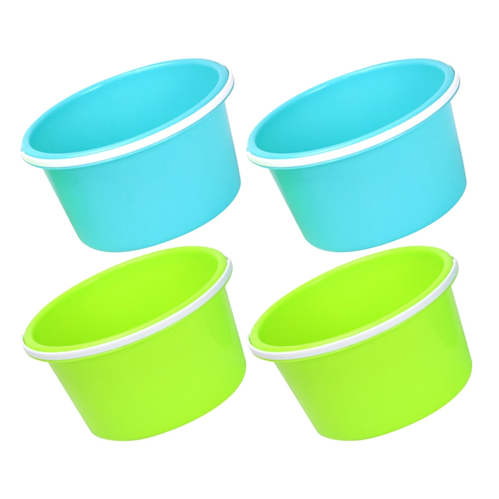 SOPOTUTU 4pcs Colorful Beach Pail Plastic Assorted Color for Sand ...