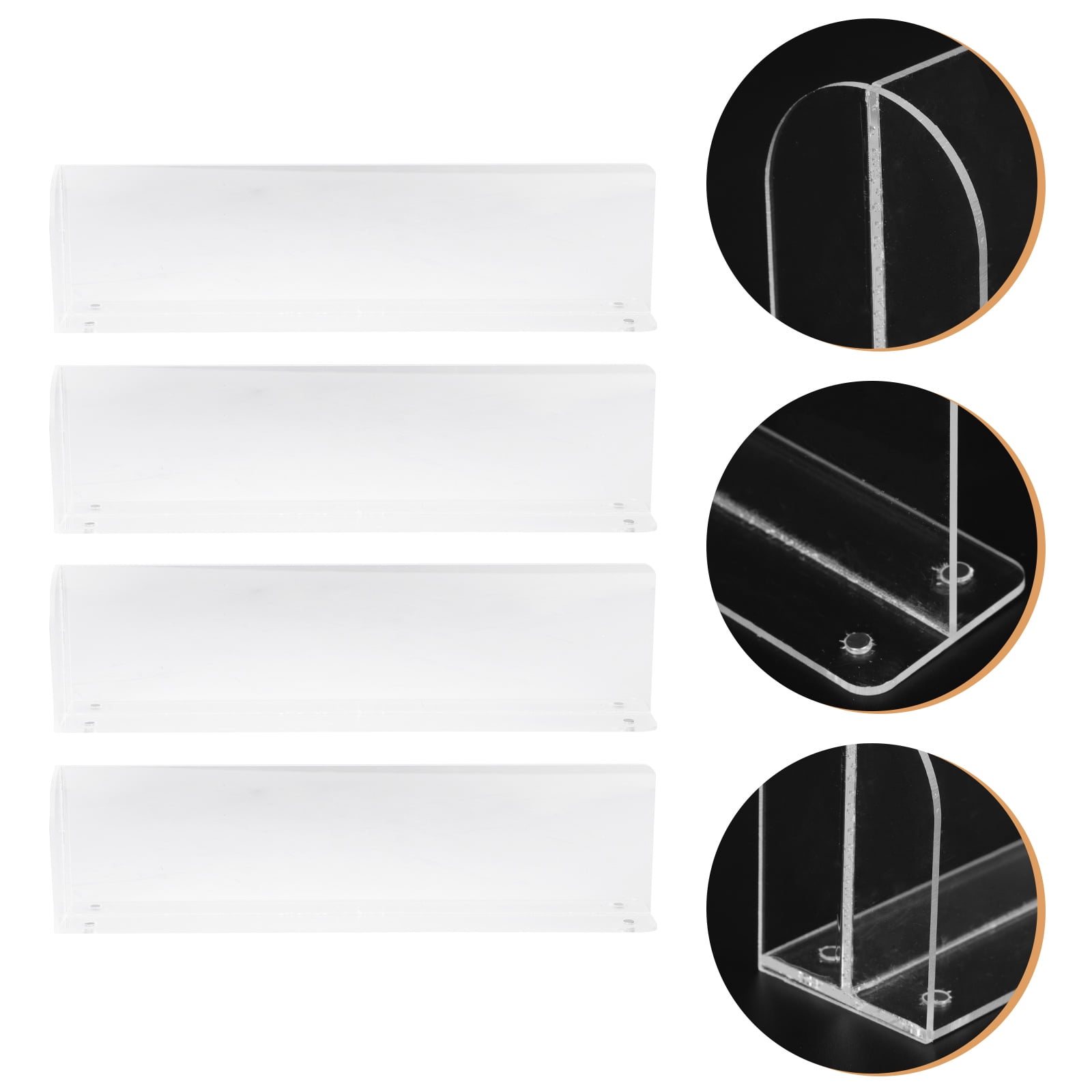 SOPOTUTU Retailers Shelf Dividers Transparent PVC 4Pcs 8.8X2.3In ...