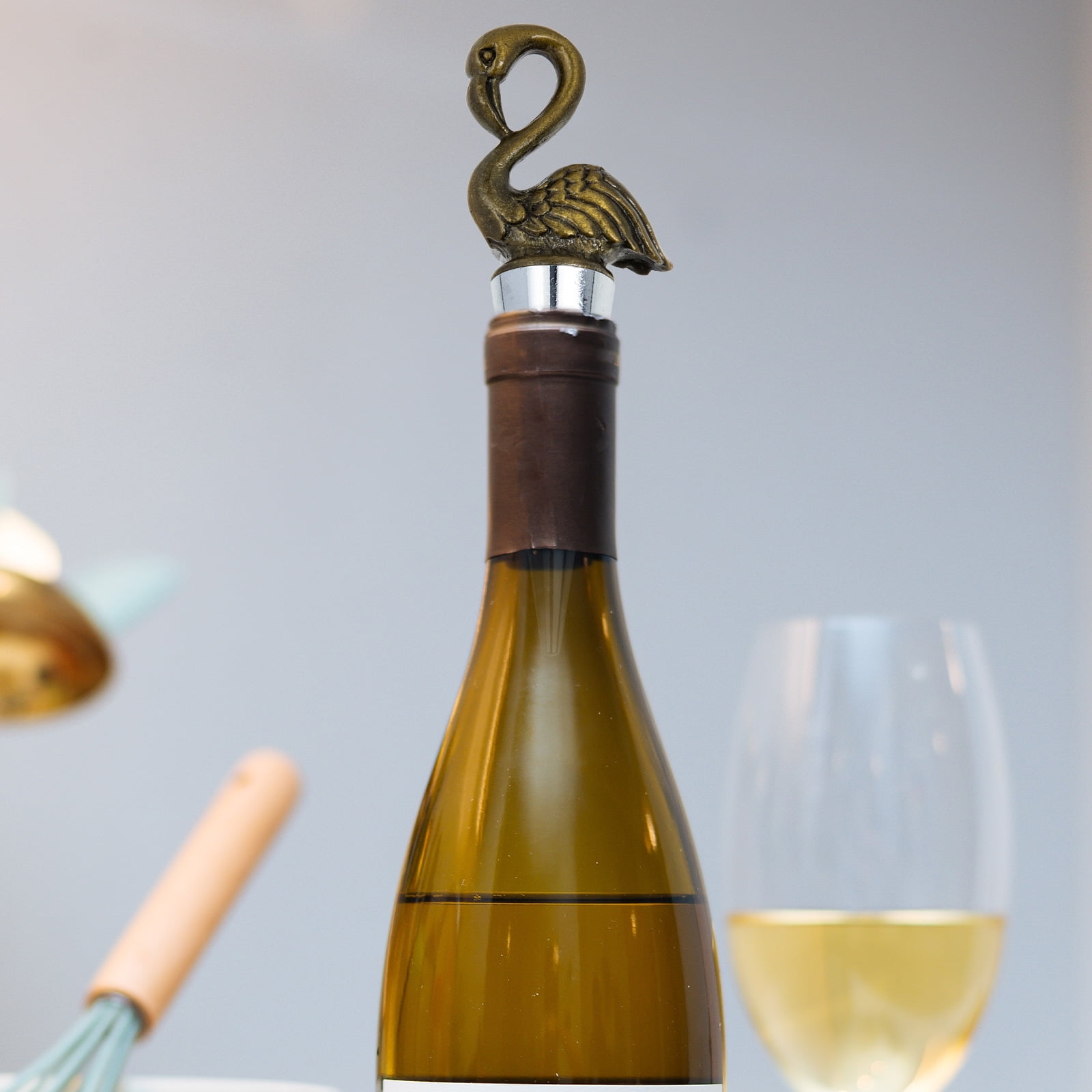 SOPOTUTU 5 Creative Shape Antique Green Bronze Wine Bottle Plugs for ...
