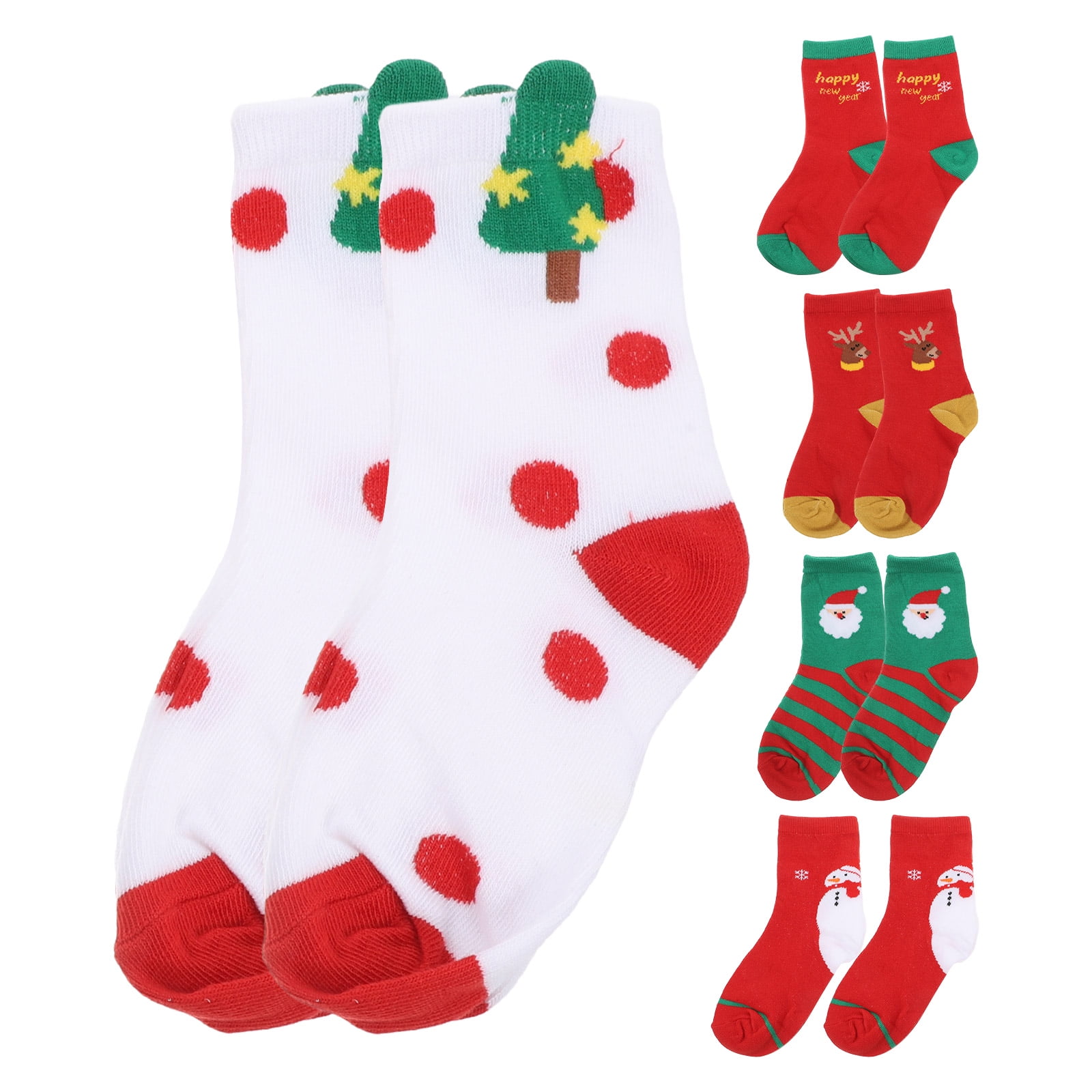 SOPOTUTU 5 Pairs Multi Color Socks for Children Cotton for Outdoor ...