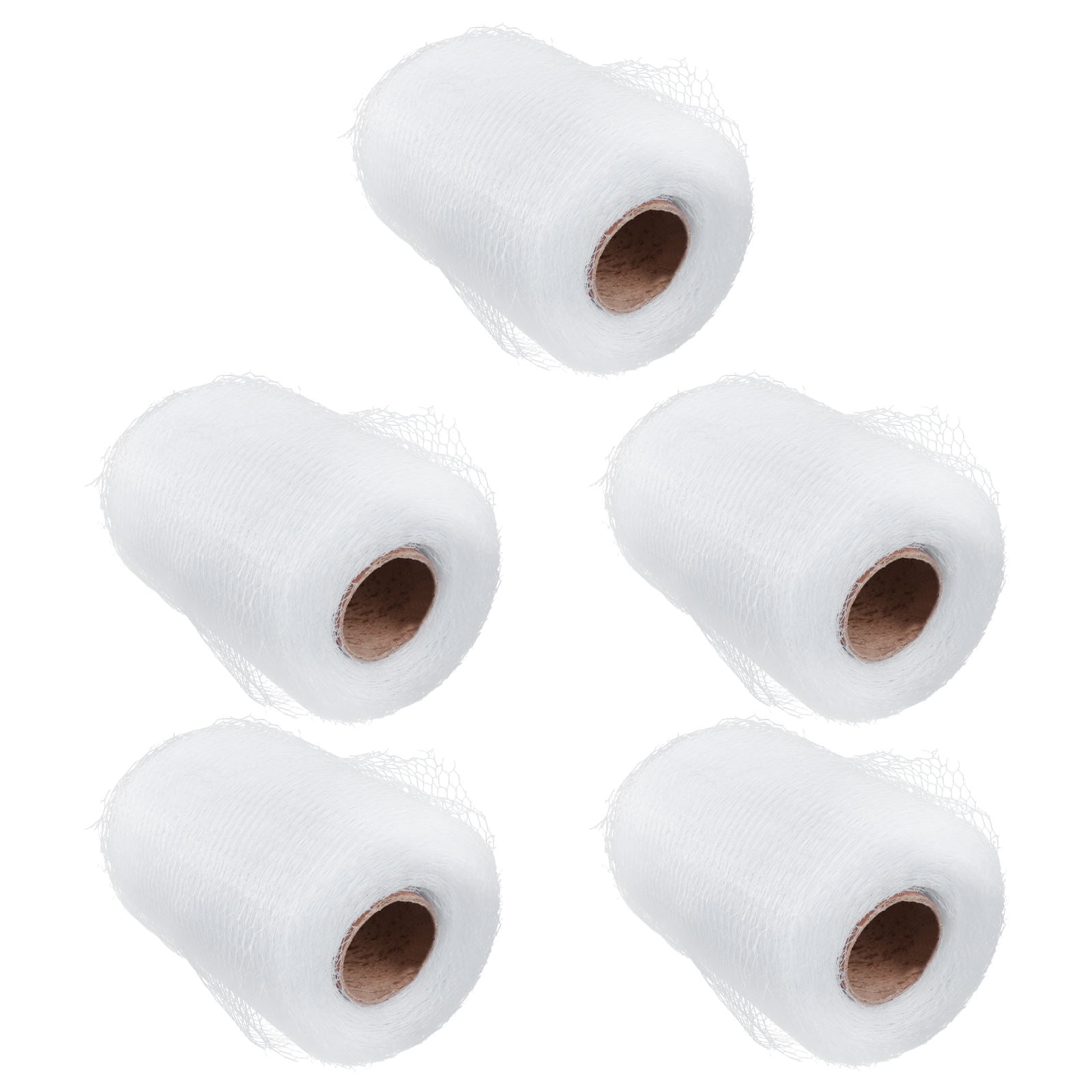 SOPOTUTU White Gauze Decorative Ribbon 5 Rolls for Crafts, Wrapping ...