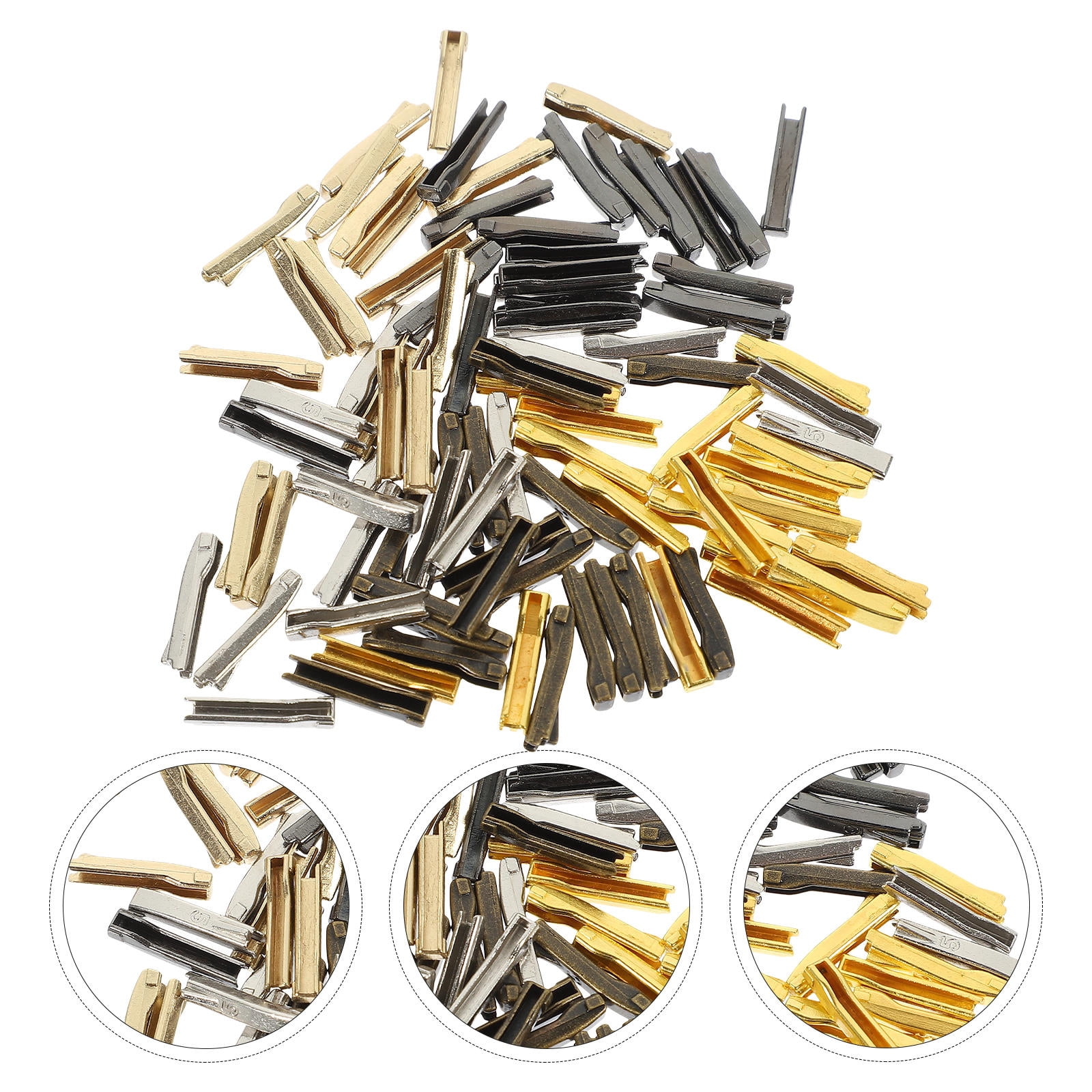 SOPOTUTU 50 Pairs of Zipper Replacement Stoppers Assorted Color Zinc ...