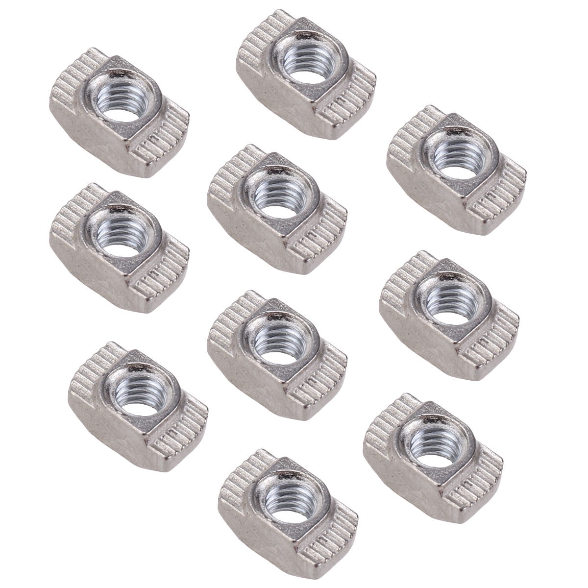 SOPOTUTU 50Pack Aluminum Profile Accessories T-Nuts Nickel Plated ...