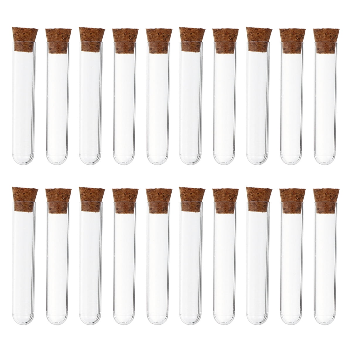 SOPOTUTU 50pcs Clear Plastic Tubes with Lids for Science Teaching Aids ...