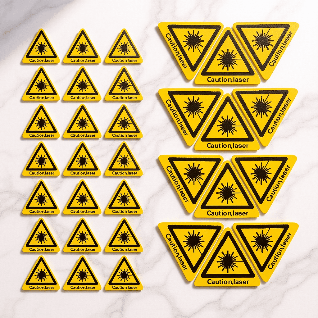 SOPOTUTU 50-Pack Security Caution Stickers PVC Safety Reminder Labels ...