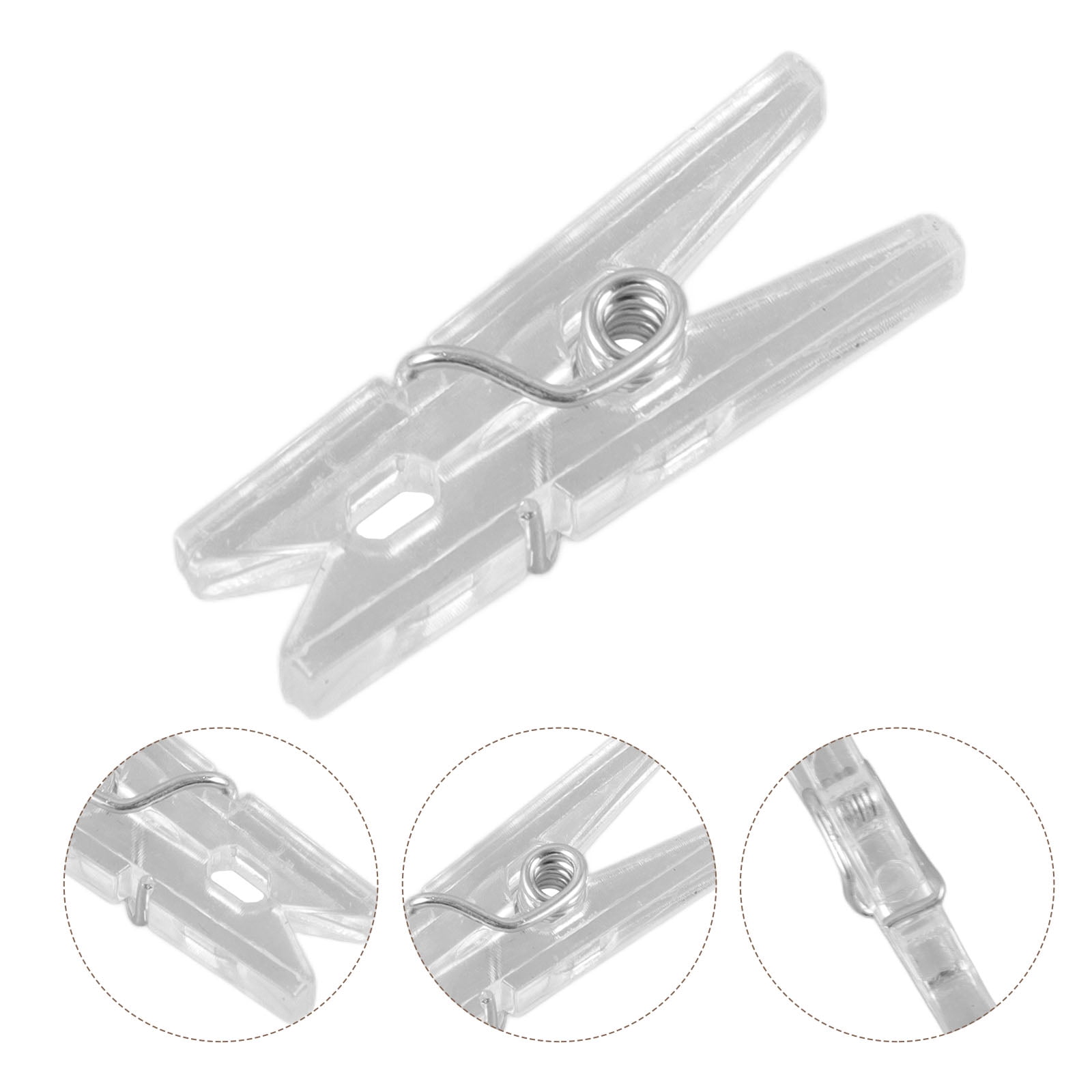 SOPOTUTU Clipping Clothes Mini Clothes Clip Transparent Plastic 50pcs ...
