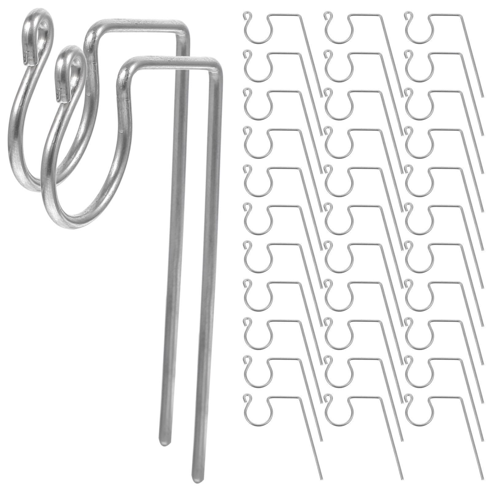 SOPOTUTU 50Pcs Outdoor Hooks For Lights Metal Gutter Hooks 6X4.2Cm For ...