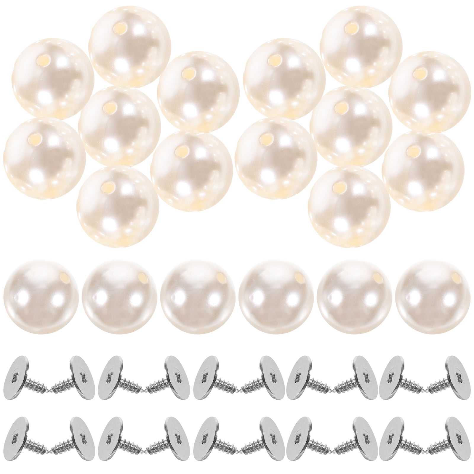 SOPOTUTU Buttons Crafting Delicate Pearl Buttons Metal Plastic 50Pcs 1 ...