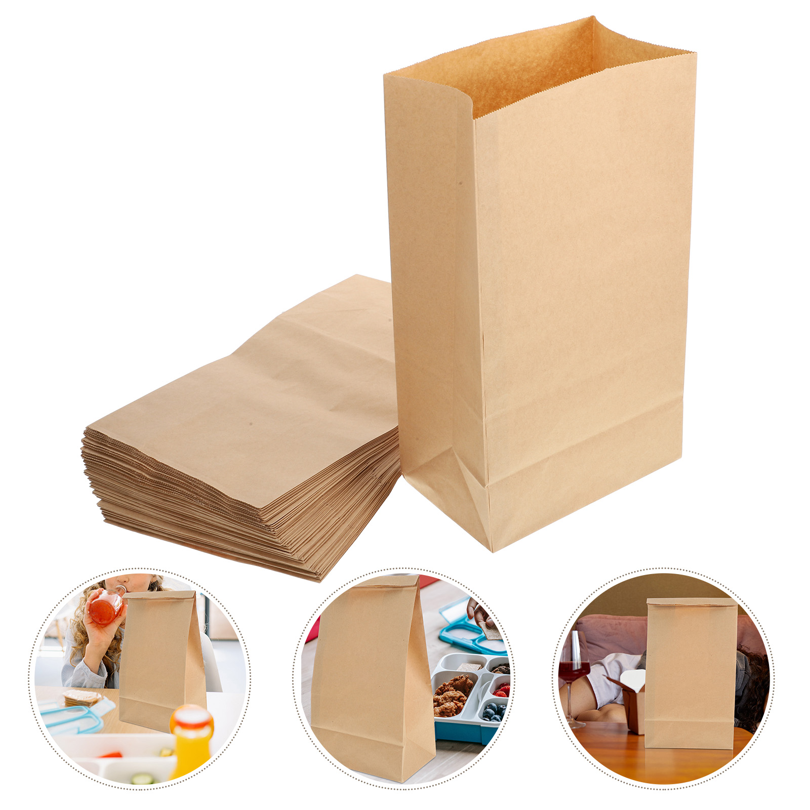 SOPOTUTU Cookie Bags Cookie Bag Brown Paper 50Pack - Walmart.com
