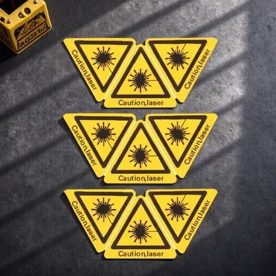 SOPOTUTU 50Set Laser Warning Safety Sticker Assorted Color Safety ...