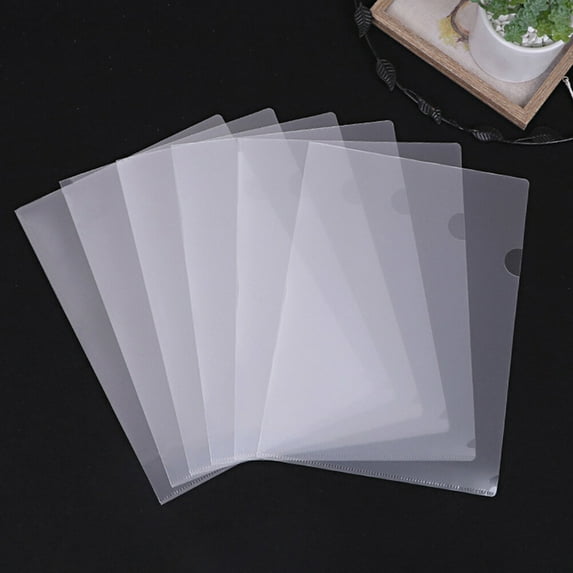 SOPOTUTU 50Pcs Clear Plastic Folders Tear Resistant Office School ...