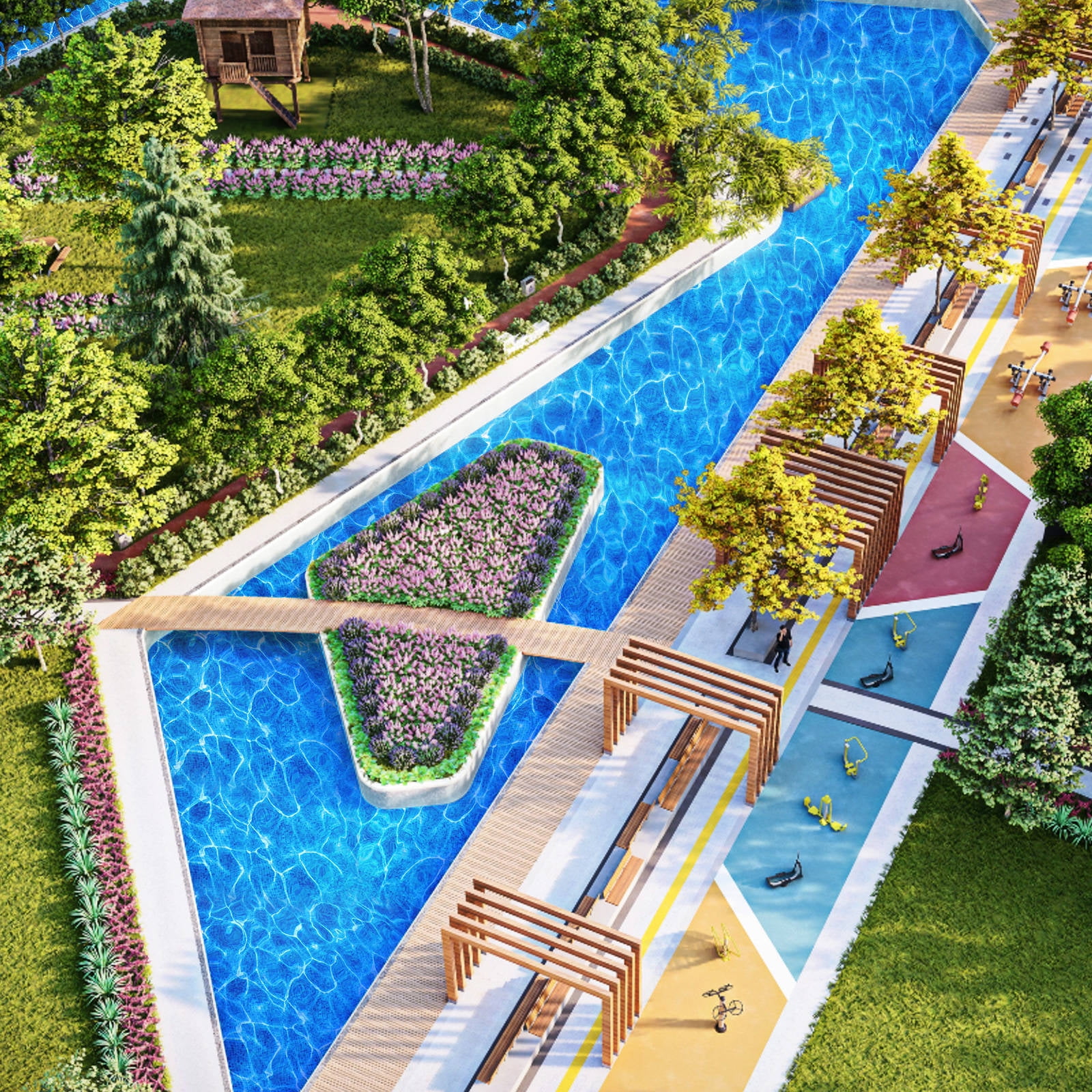 SOPOTUTU 5Pack Dark Blue Plastic Artificial Water Scenes River Material ...