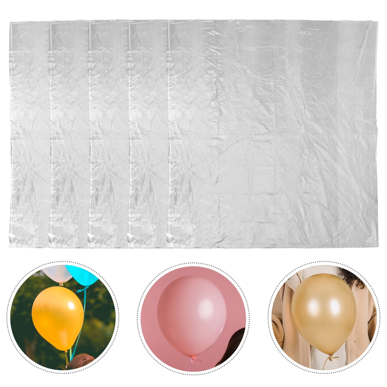 SOPOTUTU 5Pack Large Balloon Storage Bags Clear Plastic Rectangular ...