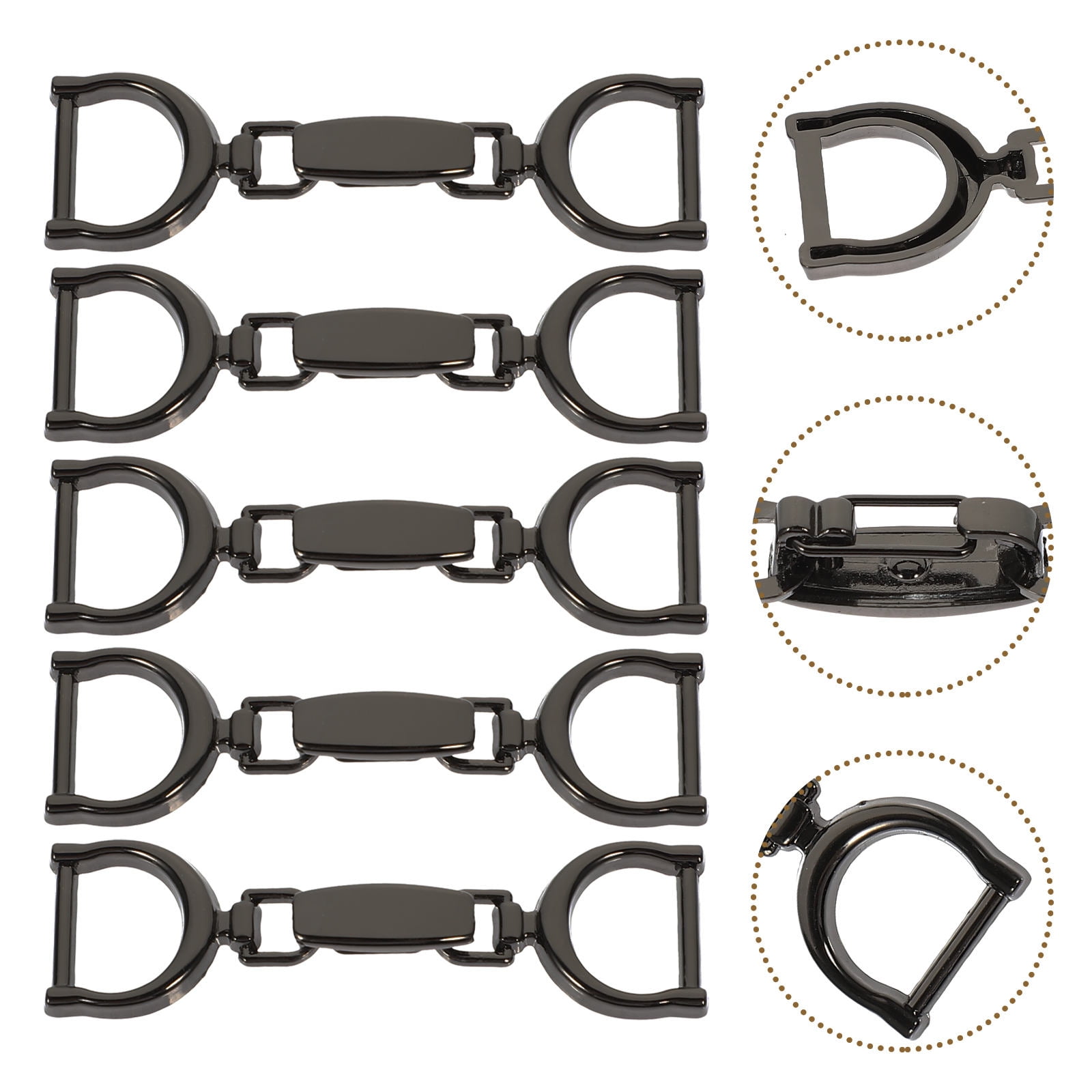 SOPOTUTU 5Pcs Fashion Chain Buckles Black Alloy for Diy Bag Decorative ...