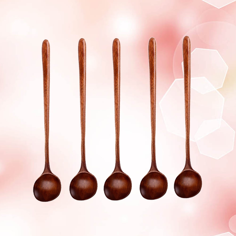 SOPOTUTU 5Pack Large Wooden Stirring Spoons for Home Cooking Restaurant ...