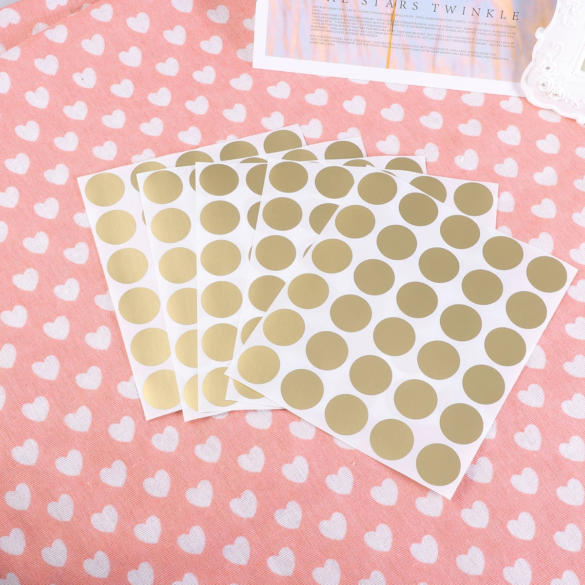 SOPOTUTU 5Pcs Round Golden Stickers for Business and Wedding Save The ...