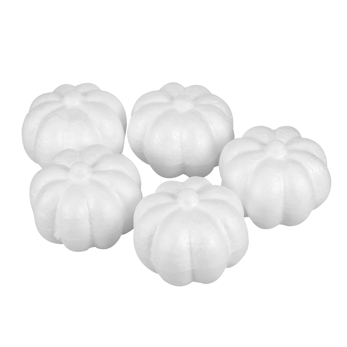 SOPOTUTU 5Pcs Small Craft Pumpkins White Foam Realistic Mold for Autumn ...
