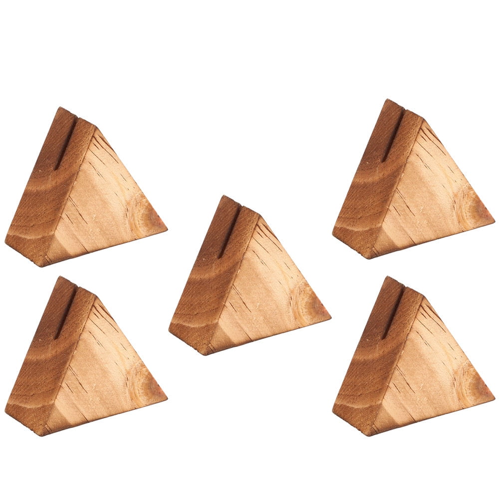 SOPOTUTU 5Pcs Wood Bases Beige Color Triangle for Wedding Anniversary ...