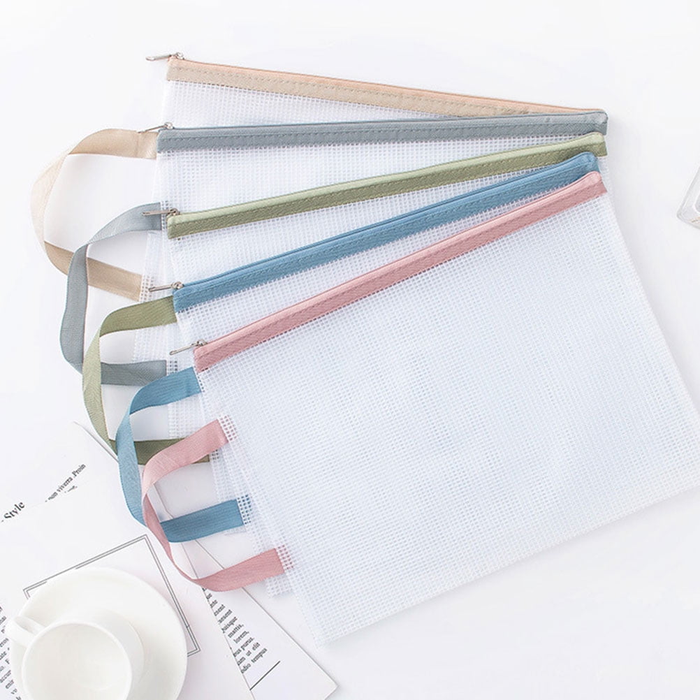 SOPOTUTU Mesh Organizer Bags Assorted Color PVC 5Pcs - Walmart.com