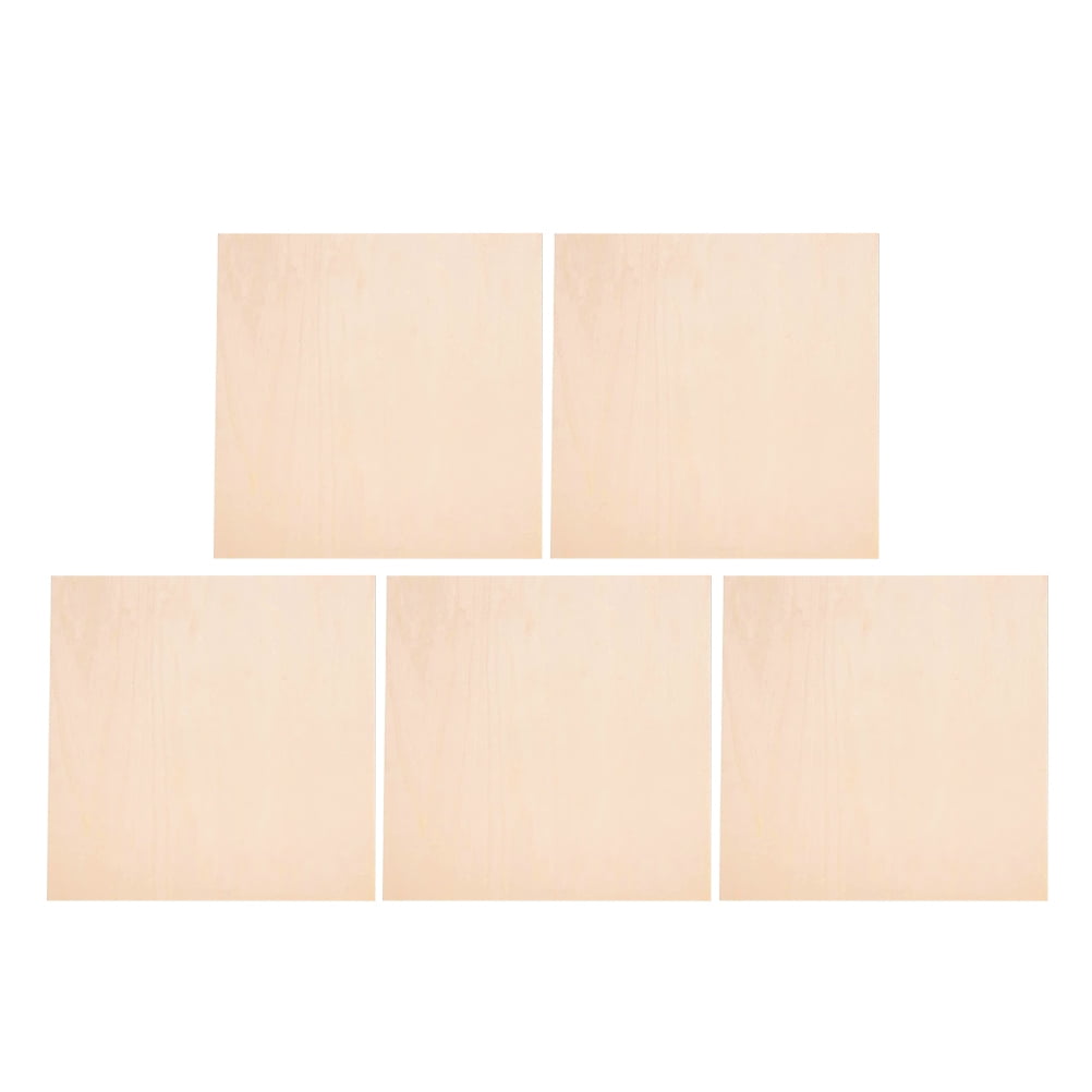 SOPOTUTU 5Set Wood Sheets 11.8x11.8x0.1in For Diy Projects Blank Wooden ...