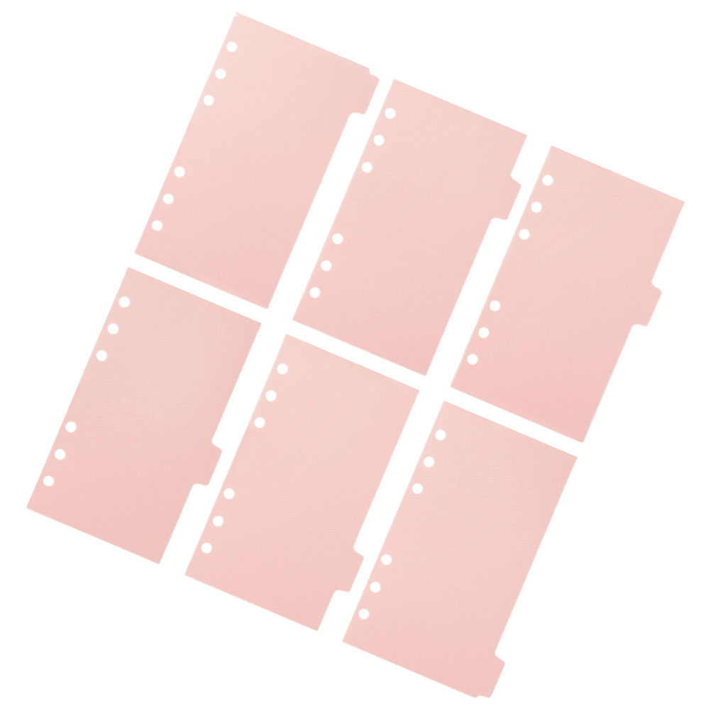 SOPOTUTU 6 Sheets Pink PP Notebook Dividers for Home Organization and ...