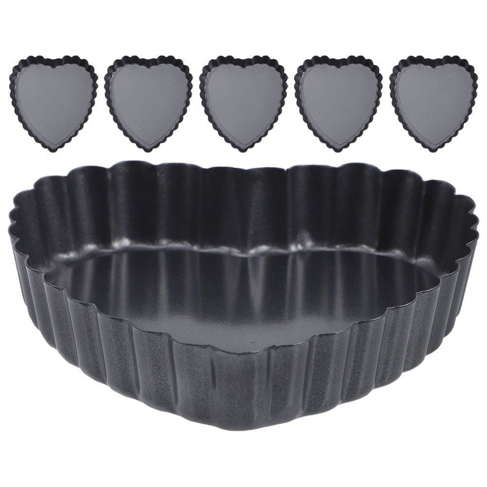 SOPOTUTU Black Heart Shaped Pans Nonstick Easy to Clean for Home Baking ...