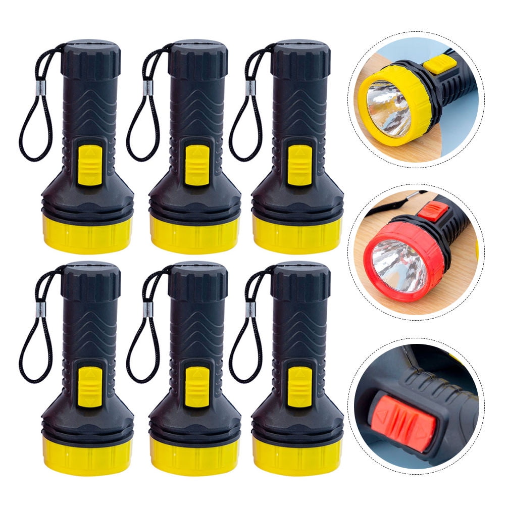 SOPOTUTU 6Pcs LED Handheld Flashlights Plastic Durable for Indoor and ...