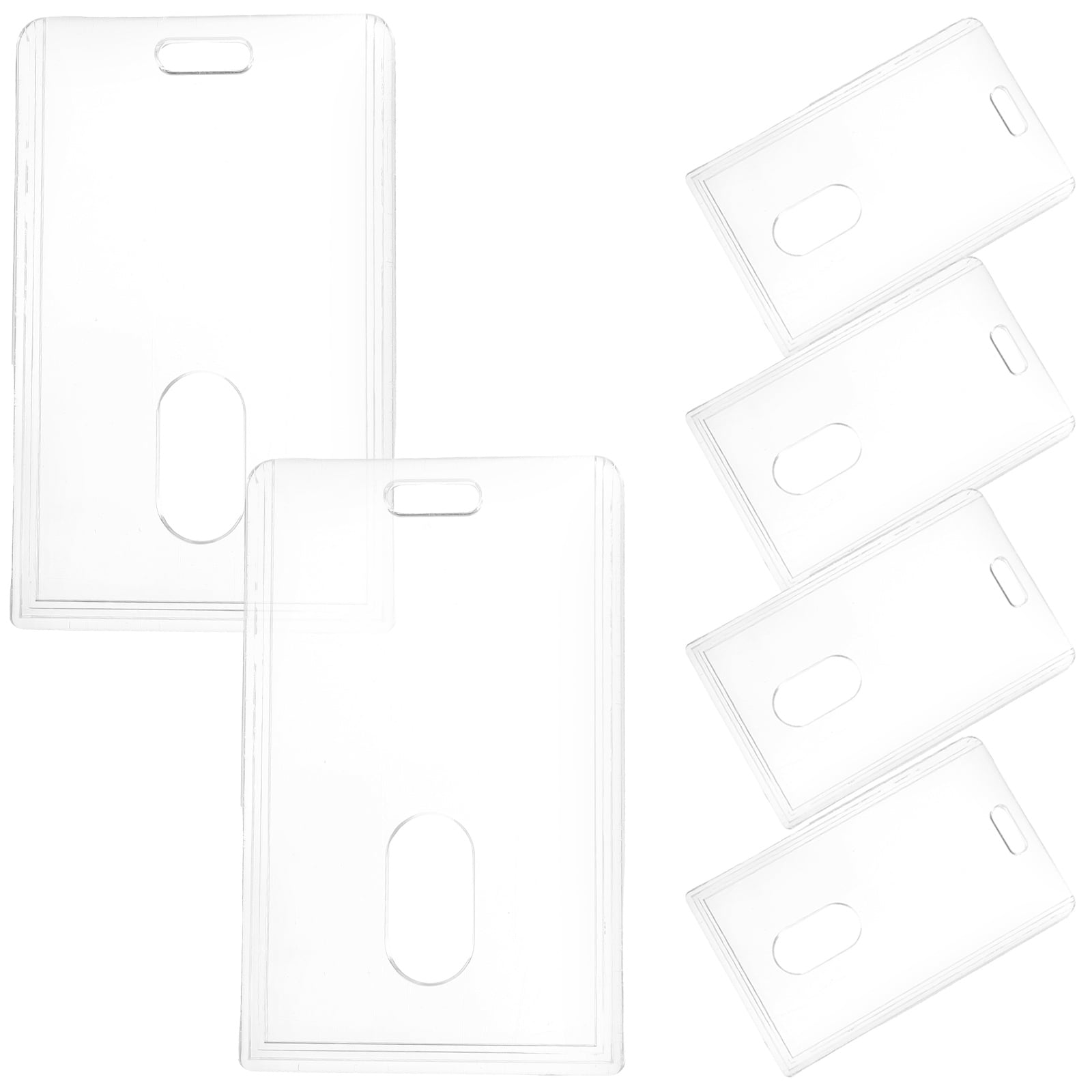 SOPOTUTU Transparent Name Badge Sleeves, Lightweight and Compact, 6 ...