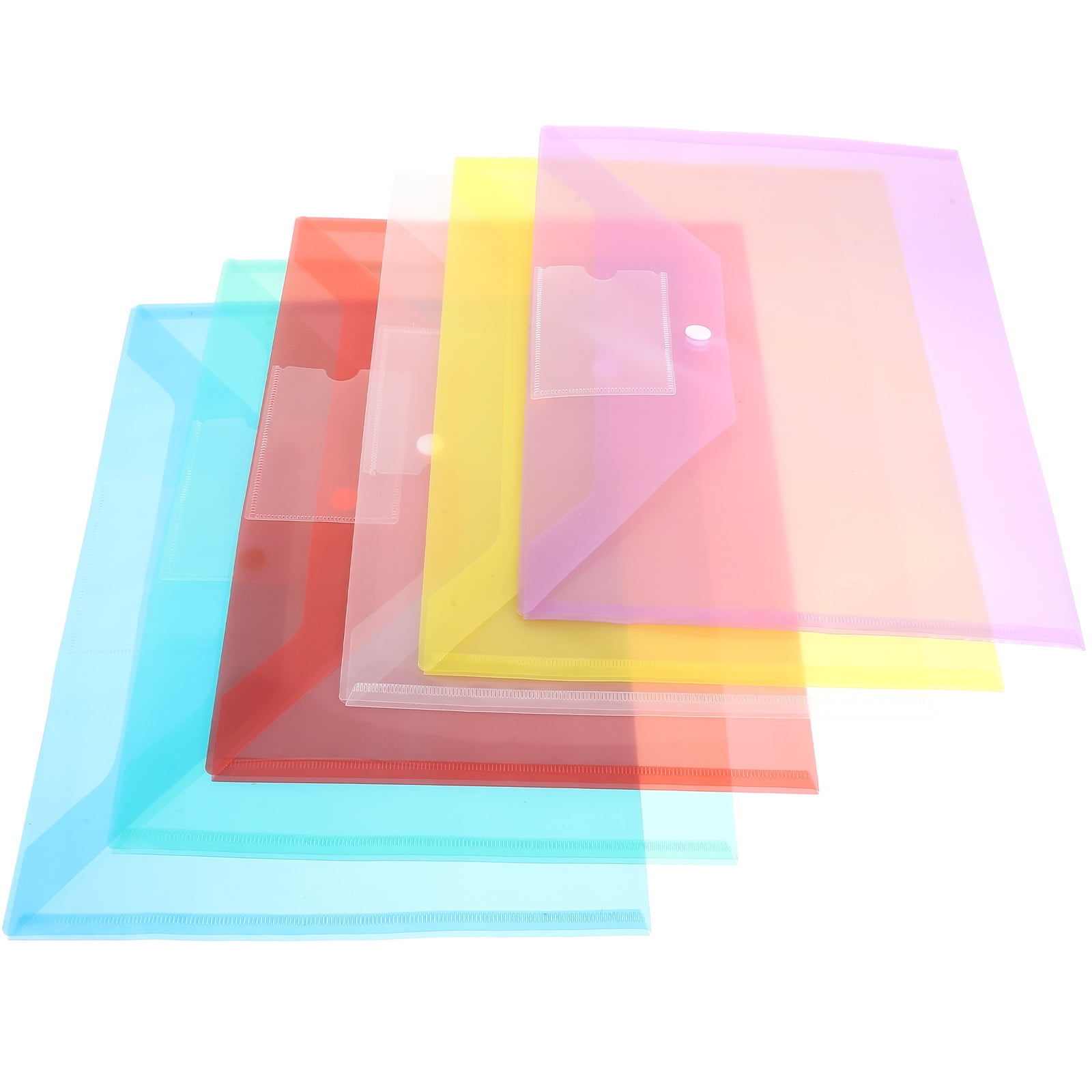 SOPOTUTU 6Pcs PP Document Storage Folders Assorted Colors Practical ...