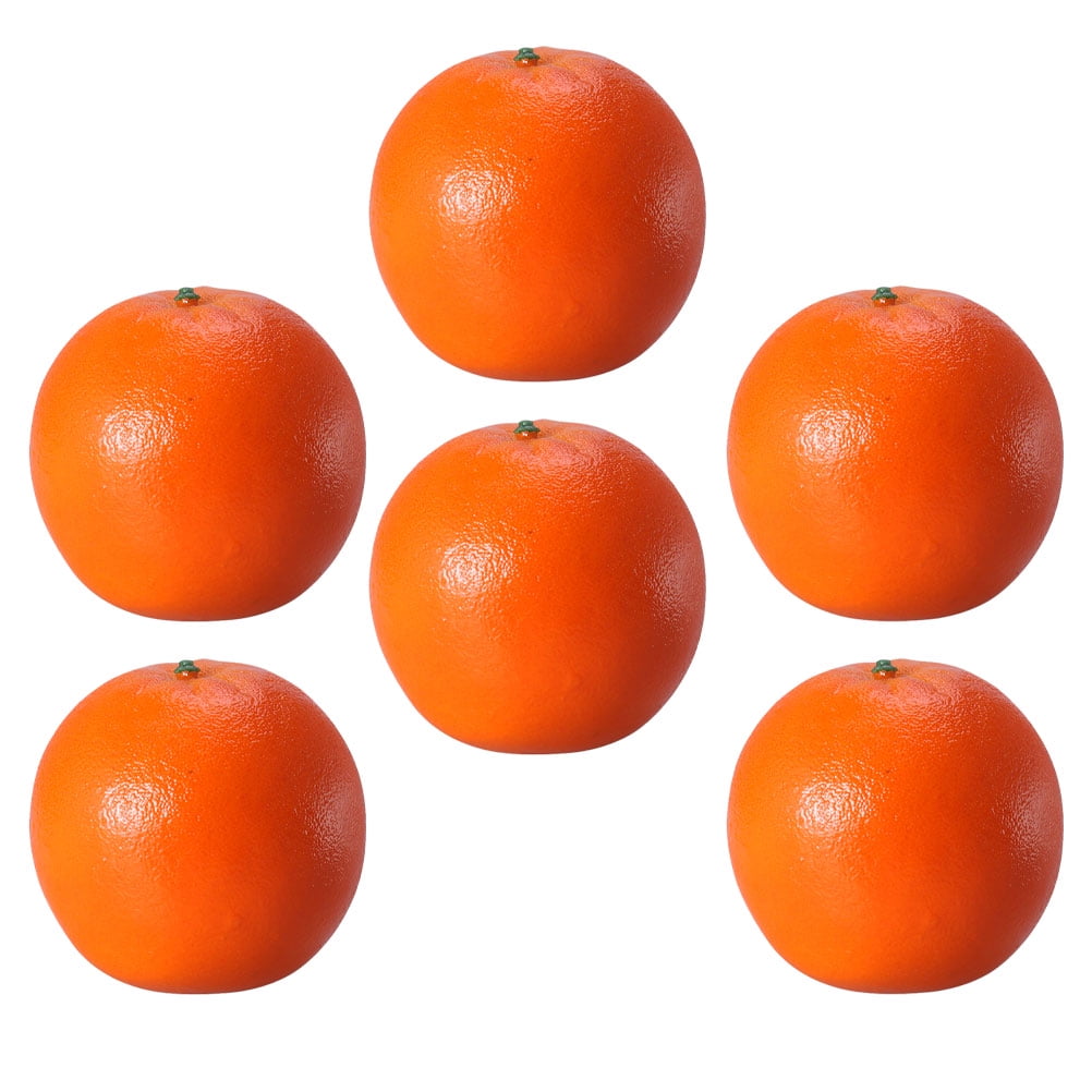 SOPOTUTU 6Pcs Fruit Models Orange Plastic Ornaments Home Decor ...
