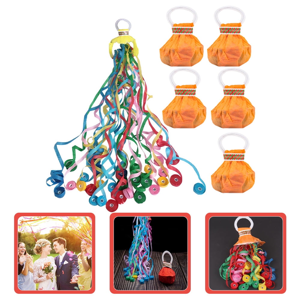 SOPOTUTU 6Pcs Multi Colored Hand Throwing Ribbons Classic Design for ...