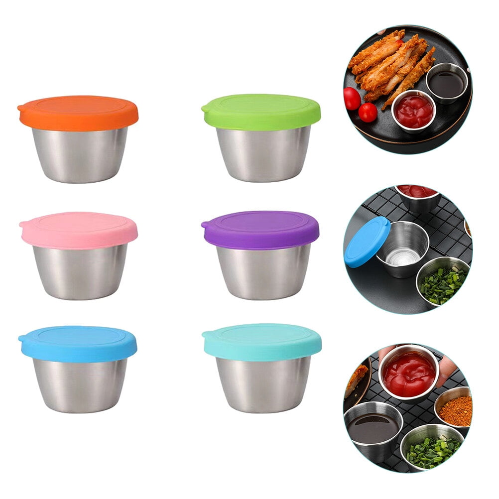 SOPOTUTU 6Pcs Small Sauce Cups with Lids for Family and Friends ...