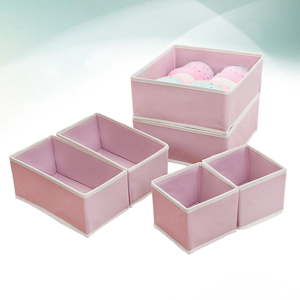 SOPOTUTU 6Pcs Square Vanity Organizers and Storage Boxes for Women Pink ...