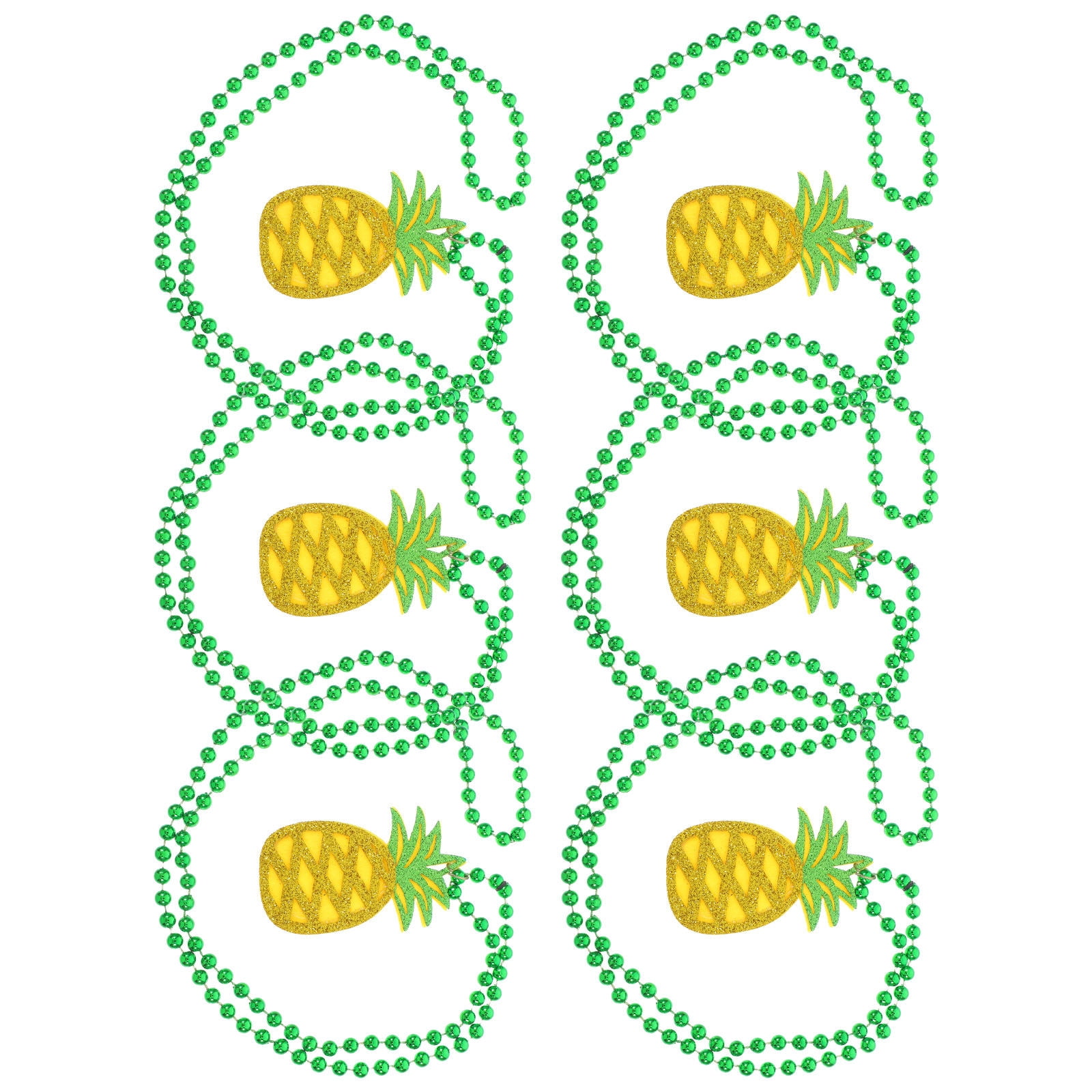 SOPOTUTU 6Set Pineapple Necklace Classroom Prize Multi Plastic Tropical ...
