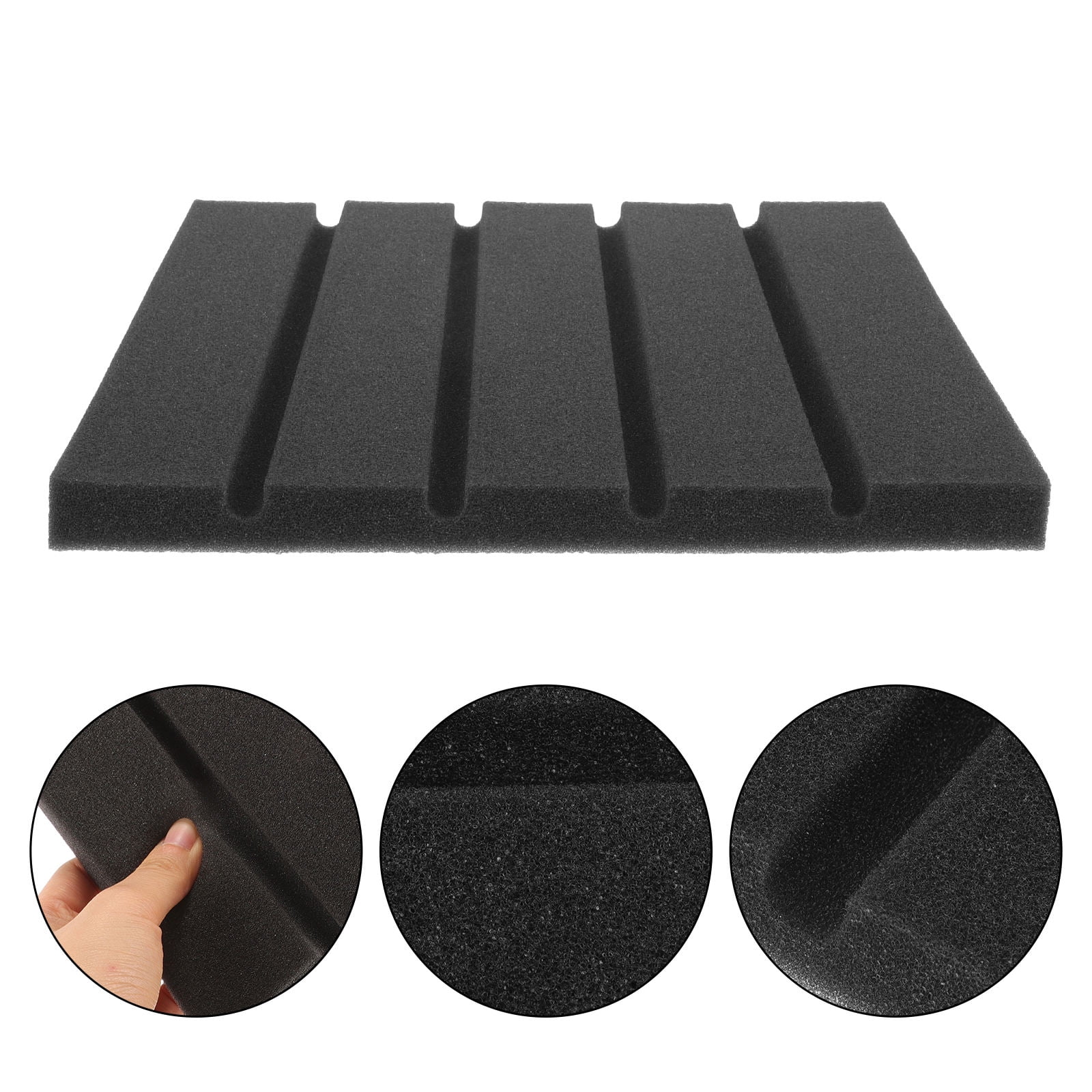 SOPOTUTU 6pcs Acoustic Soundproofing Panels Sound Proof Panel Black PU ...