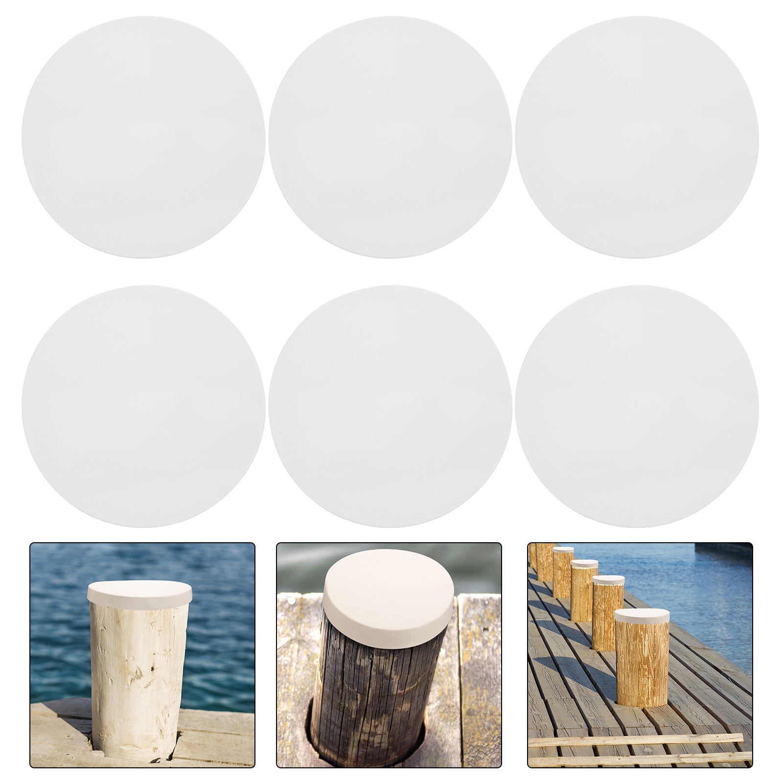 SOPOTUTU 6pcs Marine Dock Piling Caps for Protection from Environmental ...